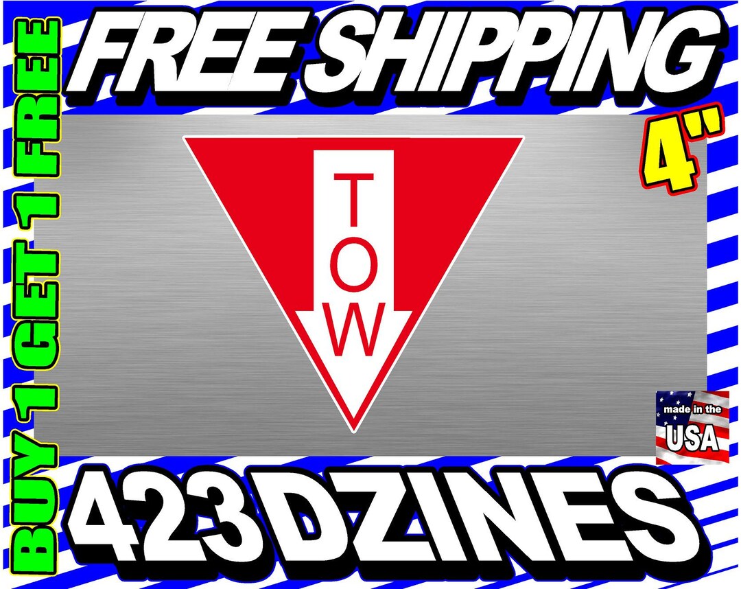 JDM Tow Here Vinyl Decal | Sticker Buy 1 Get 1 FREE - Etsy