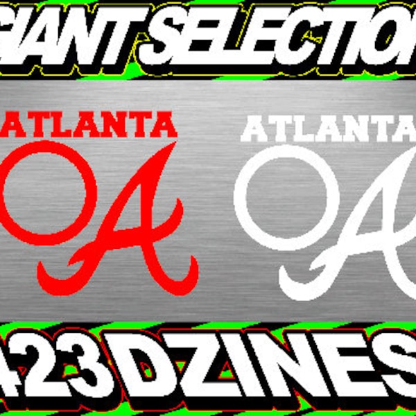 Atlanta Braves Decal - Etsy