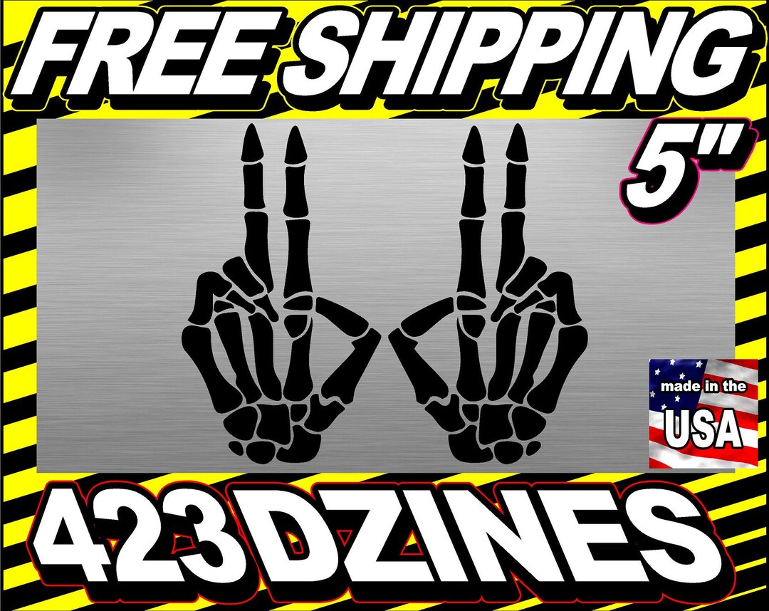 Skeleton Peace Sign Vinyl Decal - 5 Inch Sticker - Etsy