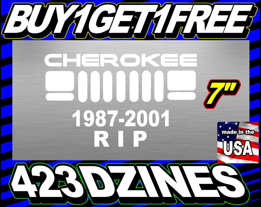 R.I.P Cherokee Vinyl Window Decal, Sticker Buy 1 Get 1 Free - Etsy