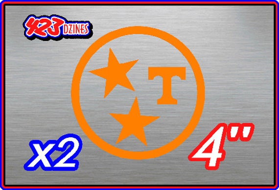 Tennessee Vols Tri Star Sticker 4'' Buy 1 Get 1 FREE - Etsy