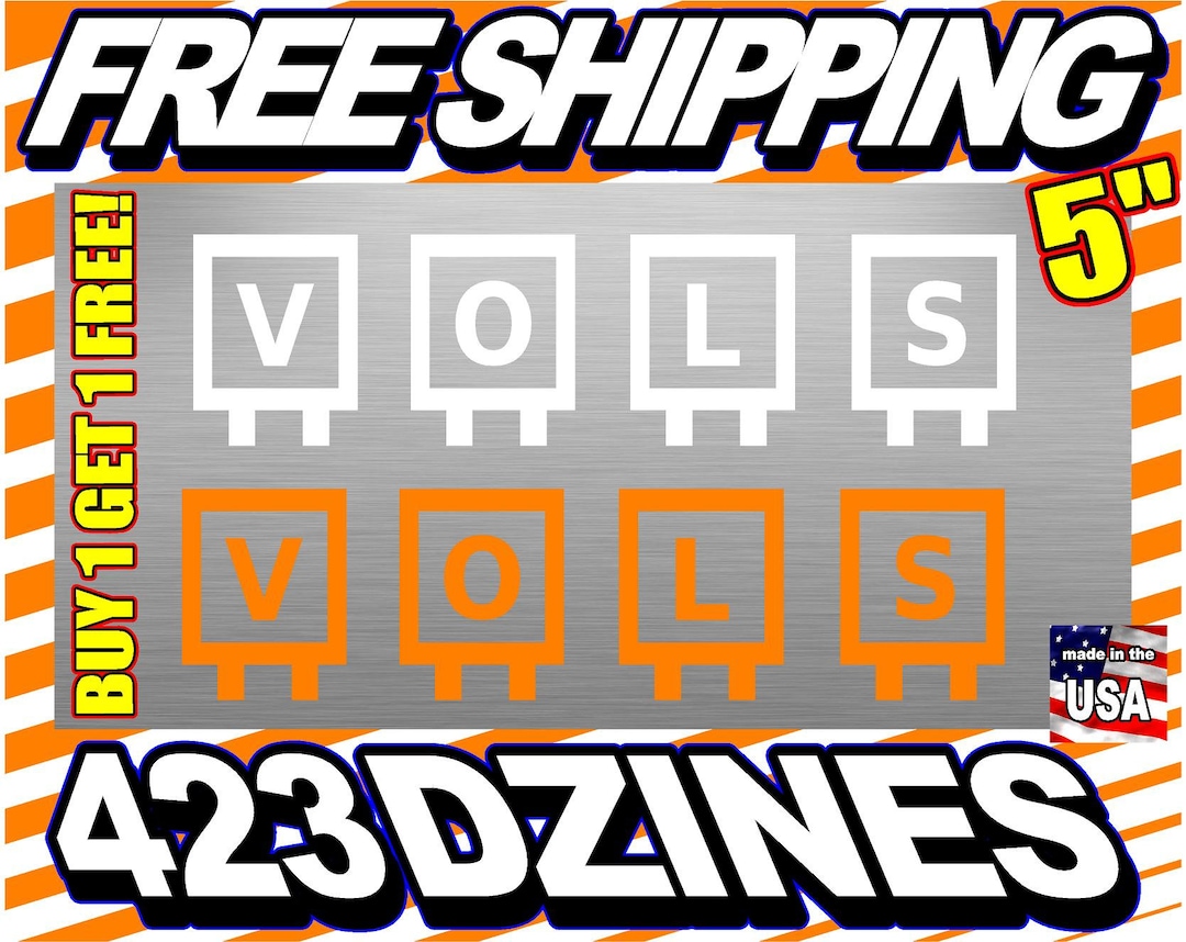 Tennessee Vols Football Sign Sticker | Decal | X2 - Etsy