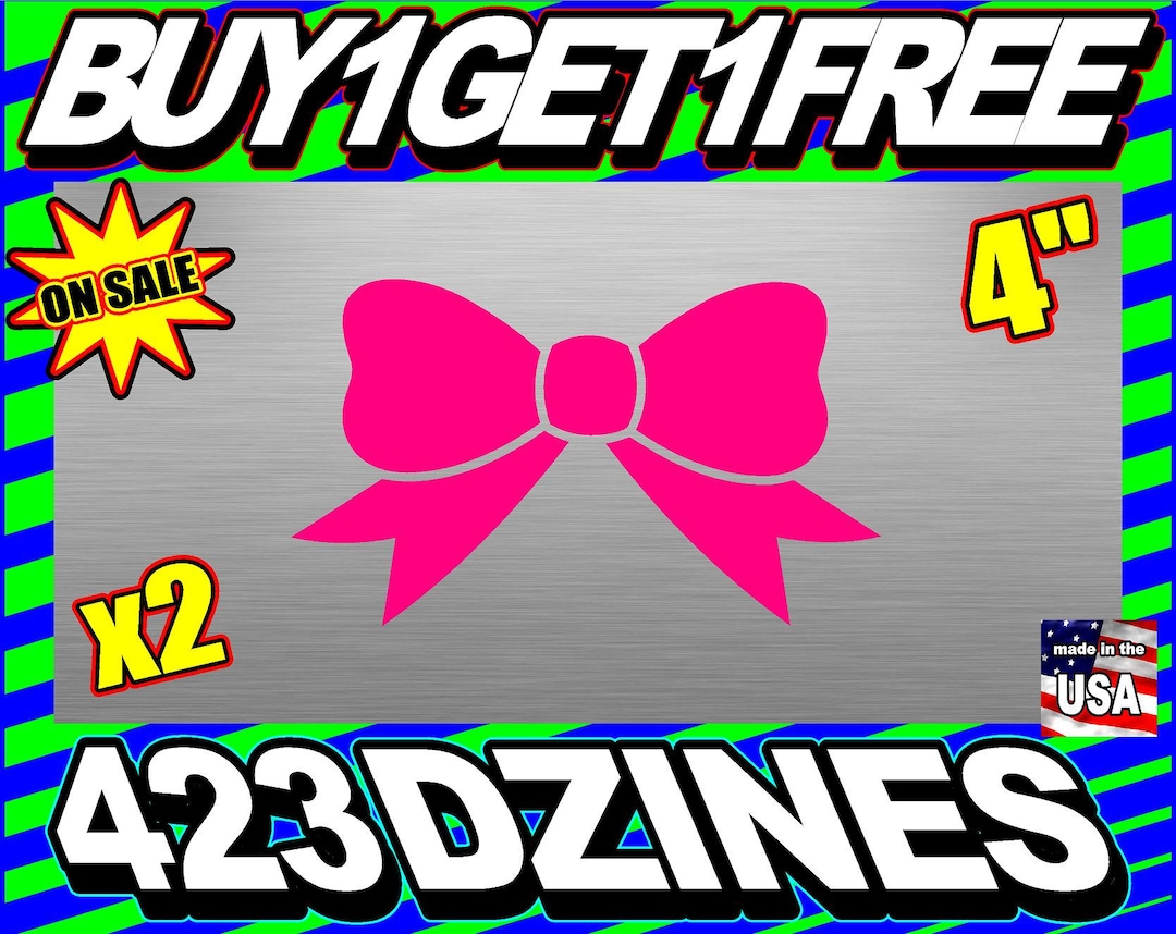 Bow Ribbon 4" Sticker - Decal - Laptop - Window - Vinyl - Etsy