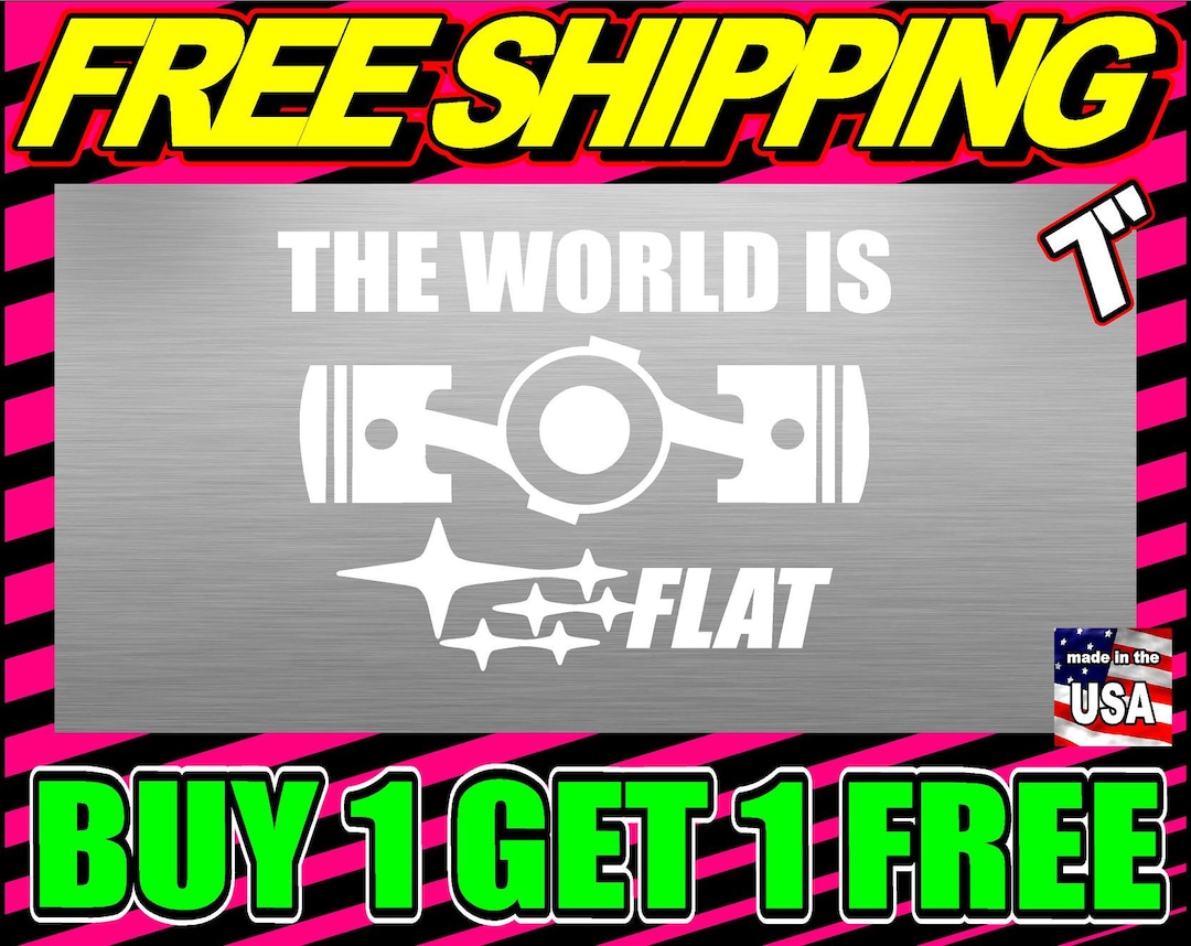 The World is Flat Vinyl Decal | Sticker - Etsy