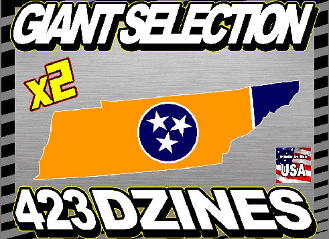 Tennessee State Tri Star 7" Sticker Decal Buy 1 Get 1 FREE - Etsy