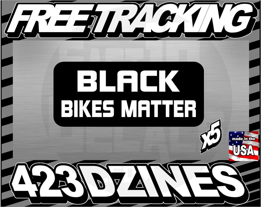 Black Bikes Matter 3.5" Sticker Pack of 5 - Etsy