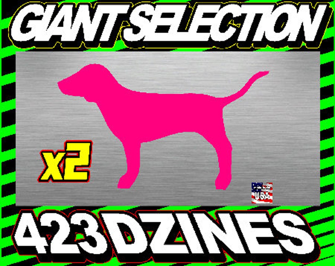 Pink Dog 5'' Vinyl Car Sticker Decal Buy 1 Get 1 FREE - Etsy