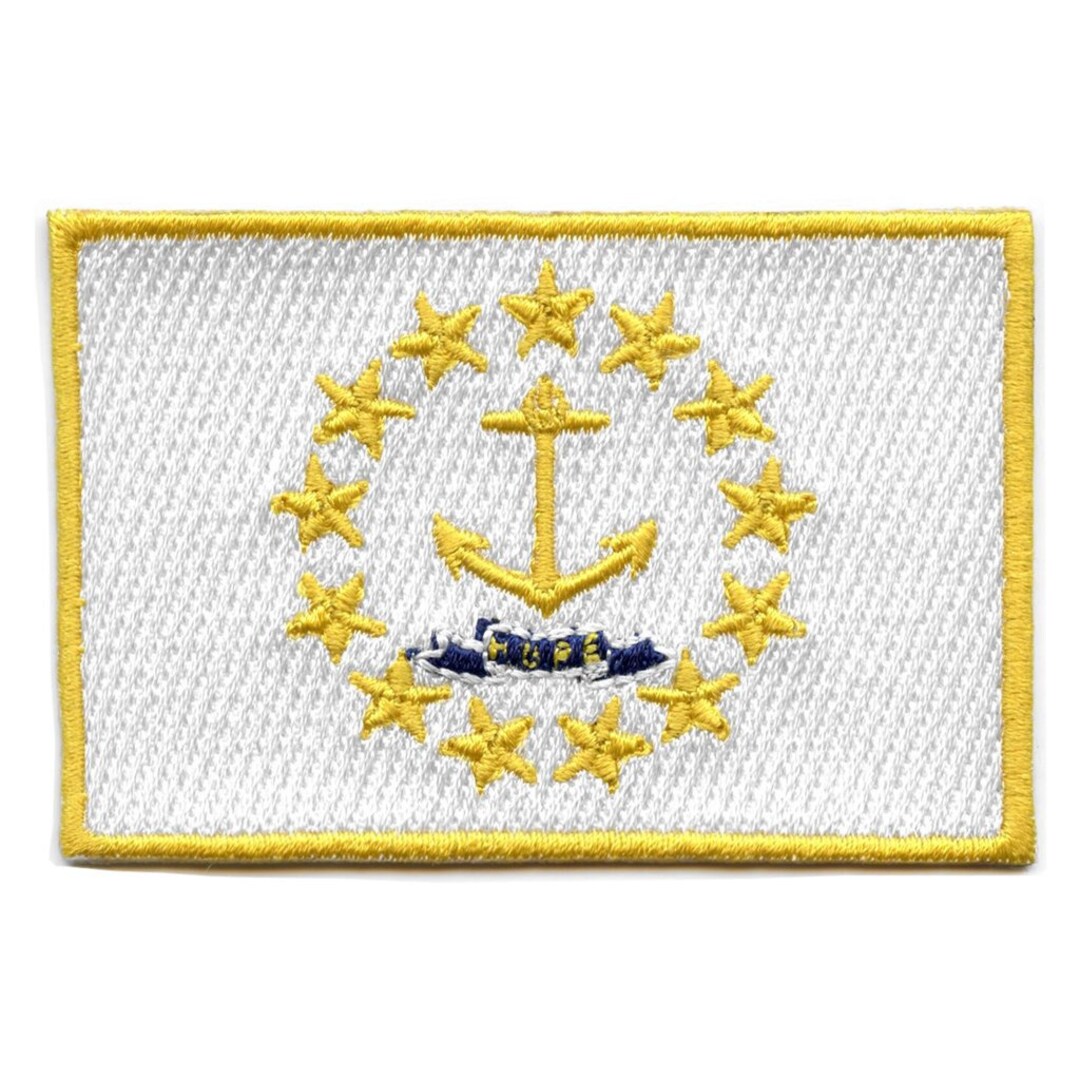 Rhode Island Patch State Flag Embroidered Iron on BE7 - Etsy