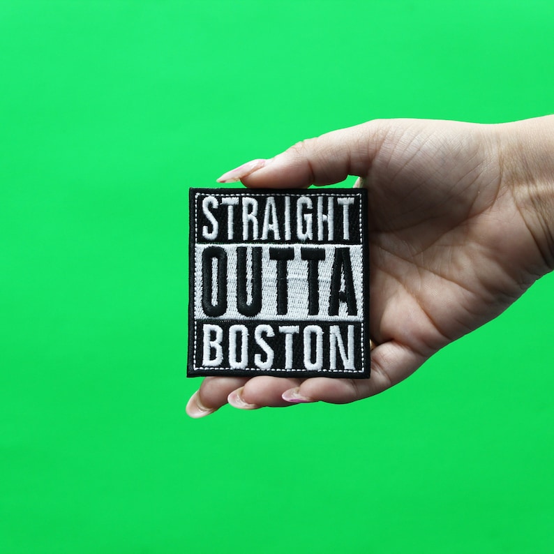 Straight Outta Boston Patch Massachusetts Embroidered Iron on - Etsy