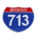 Houston Interstate 713 Patch I-713 Road Sign Iron on Embroidered BD8 - Etsy