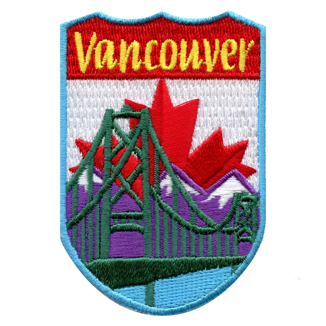 Vancouver Canada Patch Travel Shield Badge Embroidered Iron on AE4 - Etsy