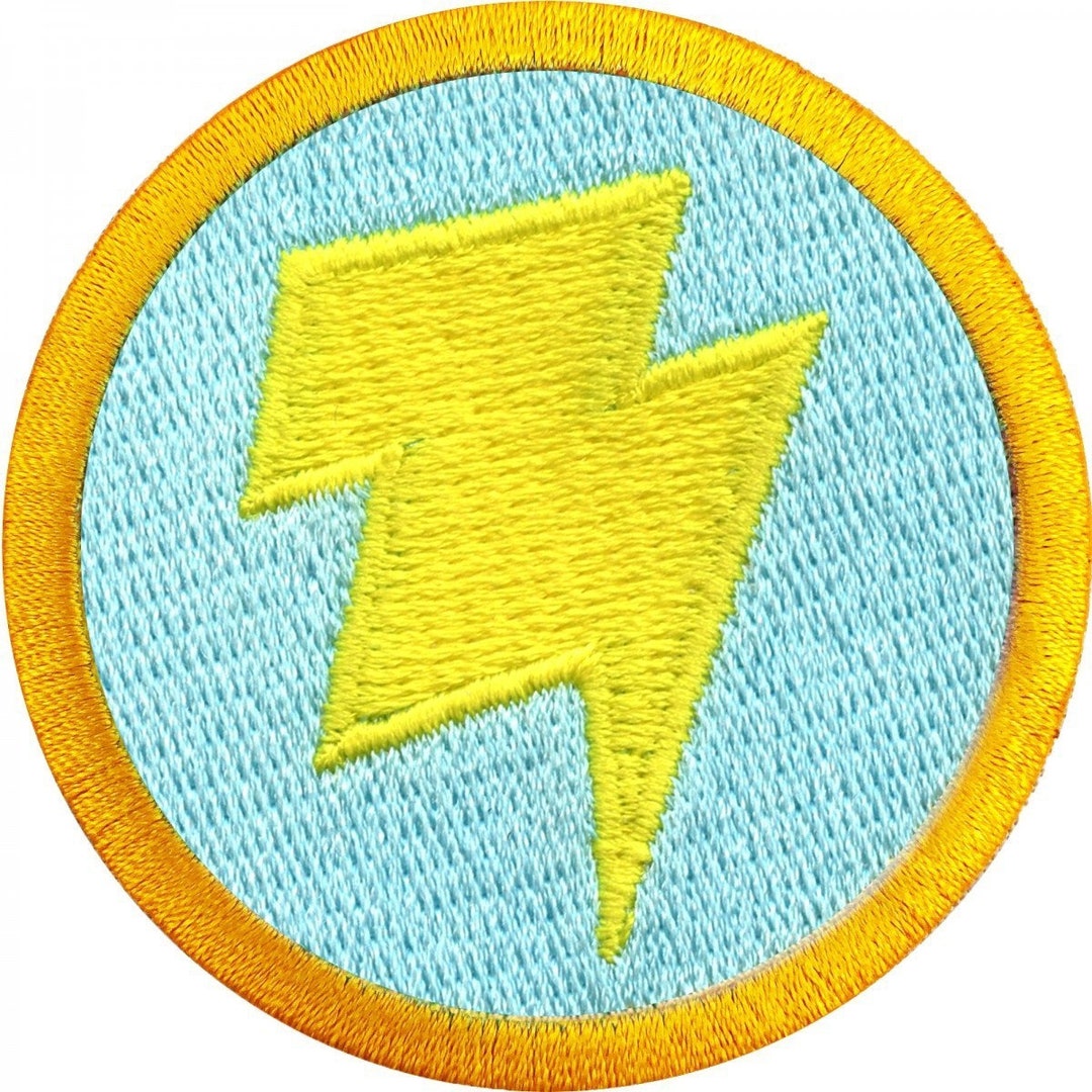 Lightning Fast Badge Patch Wilderness Scout Sash Iron on Embroidered ...