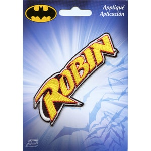 Officially Licensed Robin Name Tag Patch DC Comics Iron on Embroidered ...