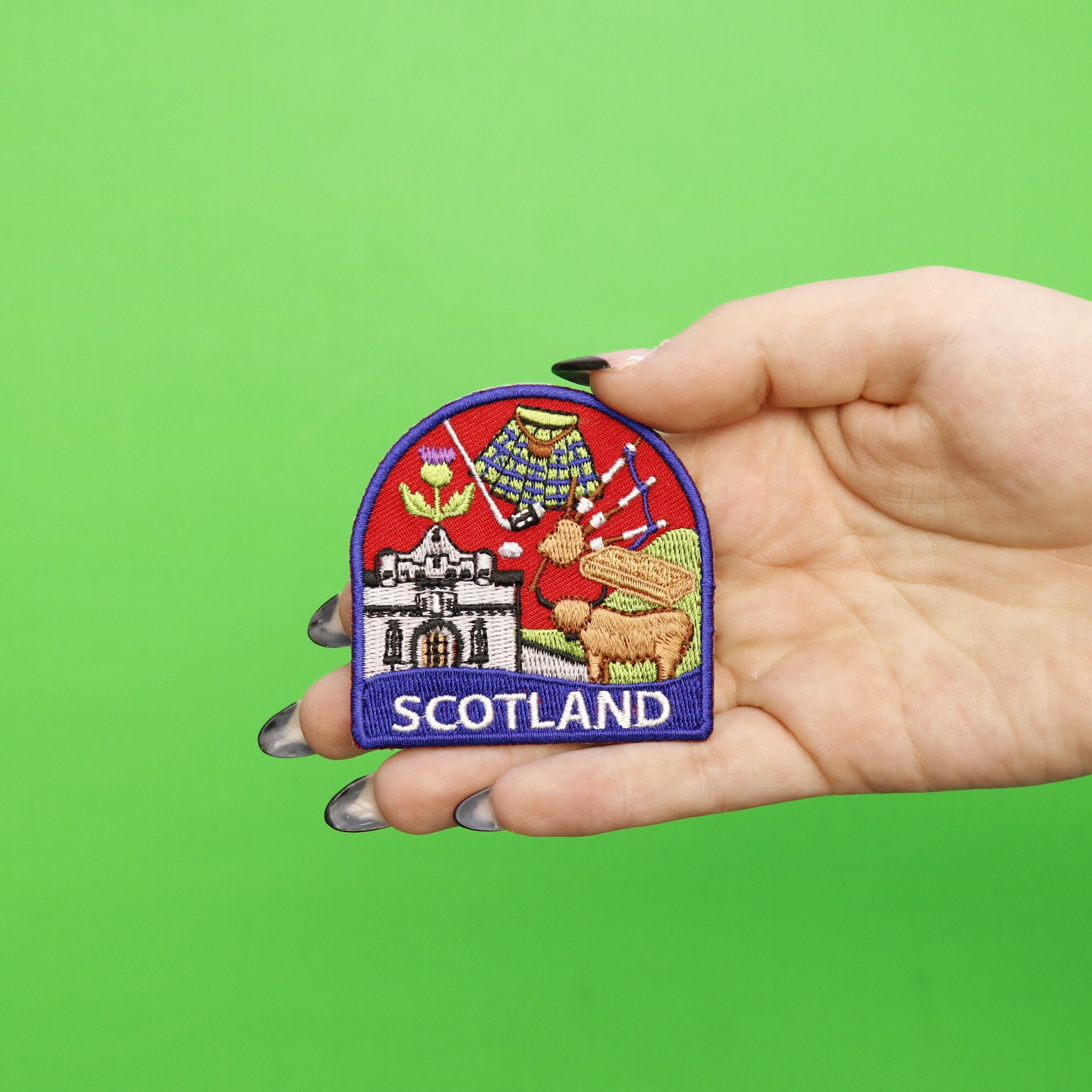 Scotland Travel Patch United Kingdom Europe Badge Embroidered - Etsy