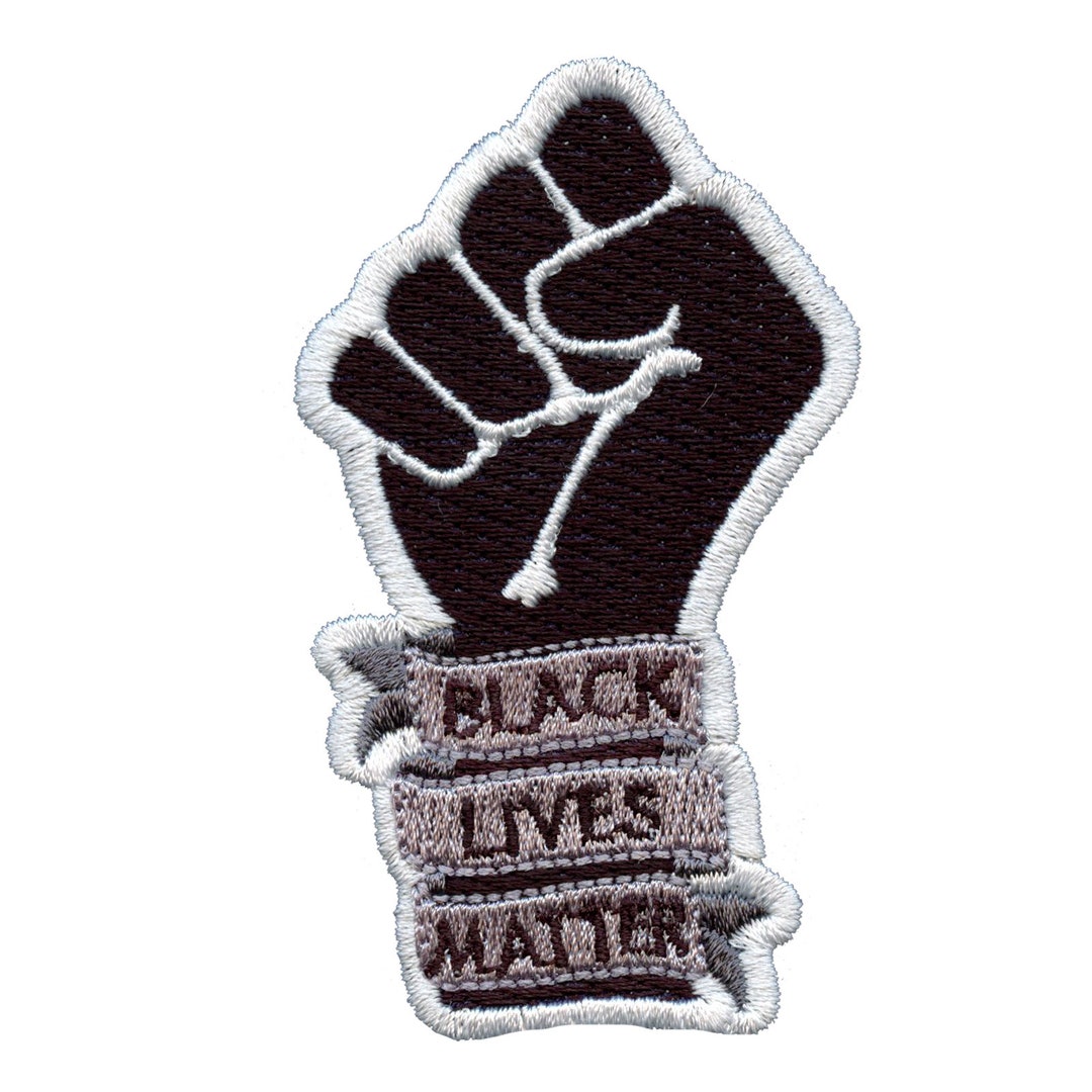 Black Lives Matter Raised Fist Patch Movement Iron on Embroidered BD3 ...