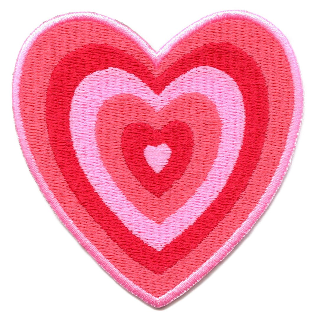 Pink Power Heart Patch Cartoon Girl Hero Embroidered Iron on BH6 - Etsy