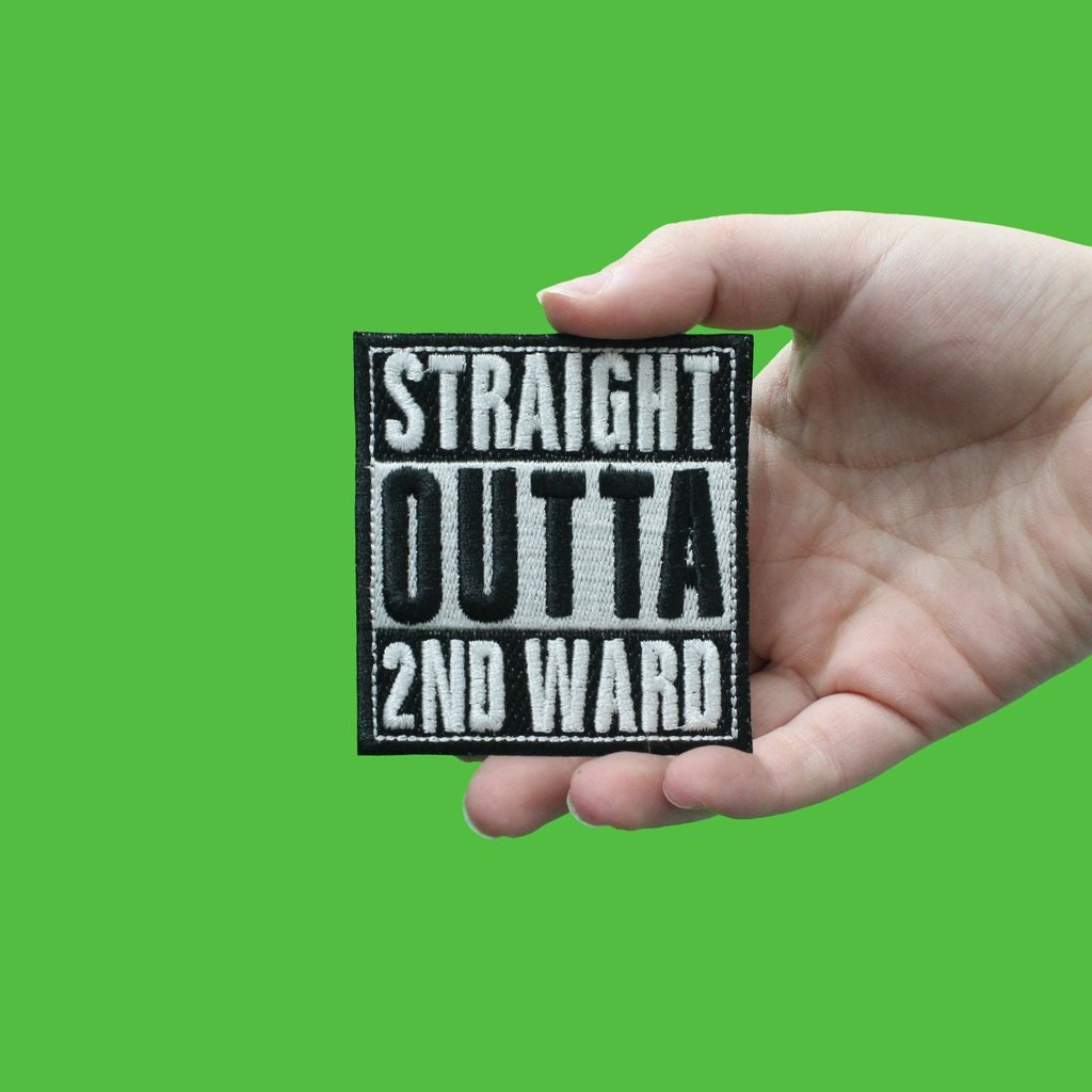 Straight Outta 2nd Ward Houston Patch Texas Box Logo Embroidered Iron ...