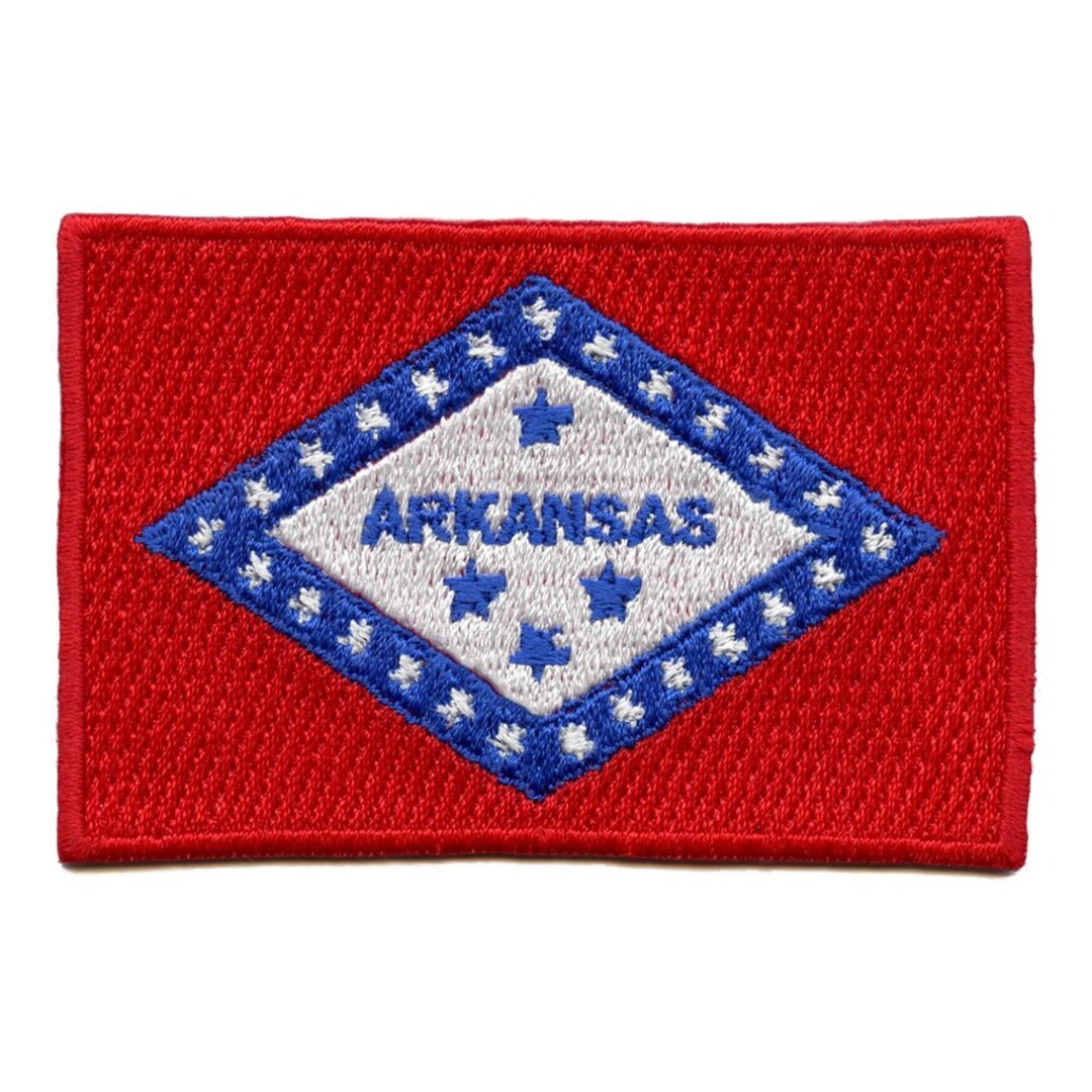 Arkansas State Flag Patch Embroidered Iron on AH1 - Etsy