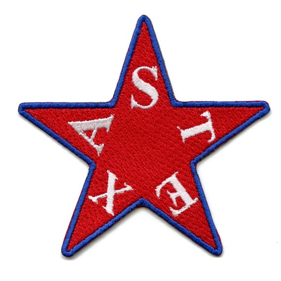 Texas Red White and Blue Star Patch Embroidered Iron on BE8 | Etsy