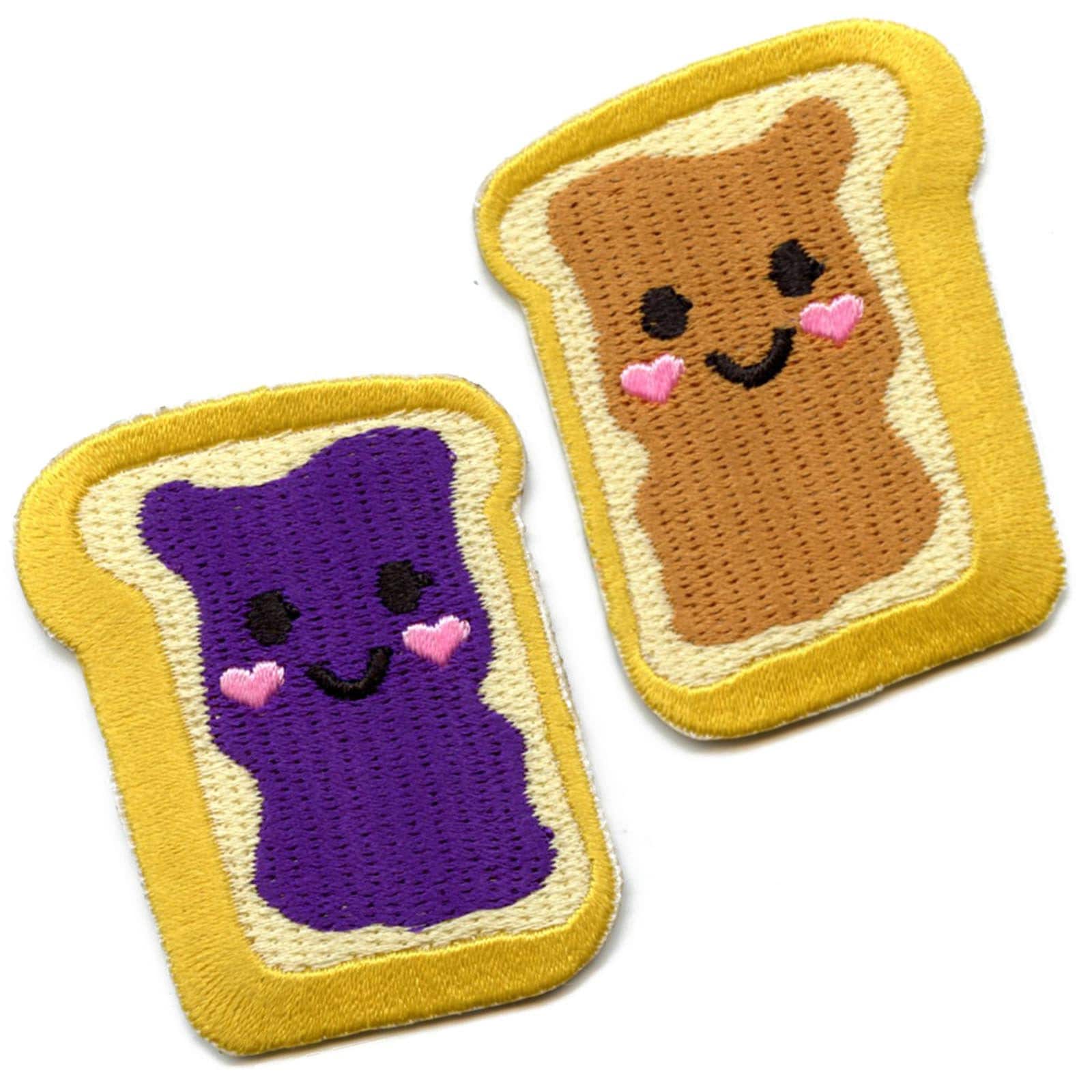 Peanut Butter And Jelly Matching Patch Set Iron On Embroidered | Etsy