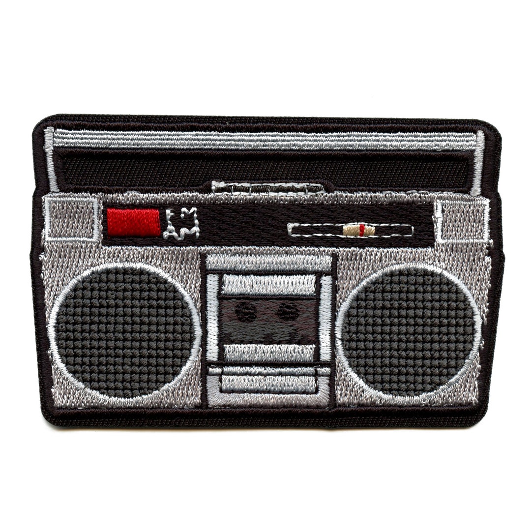 Retro Boombox Stereo Player Patch Embroidered Iron on EB1 - Etsy