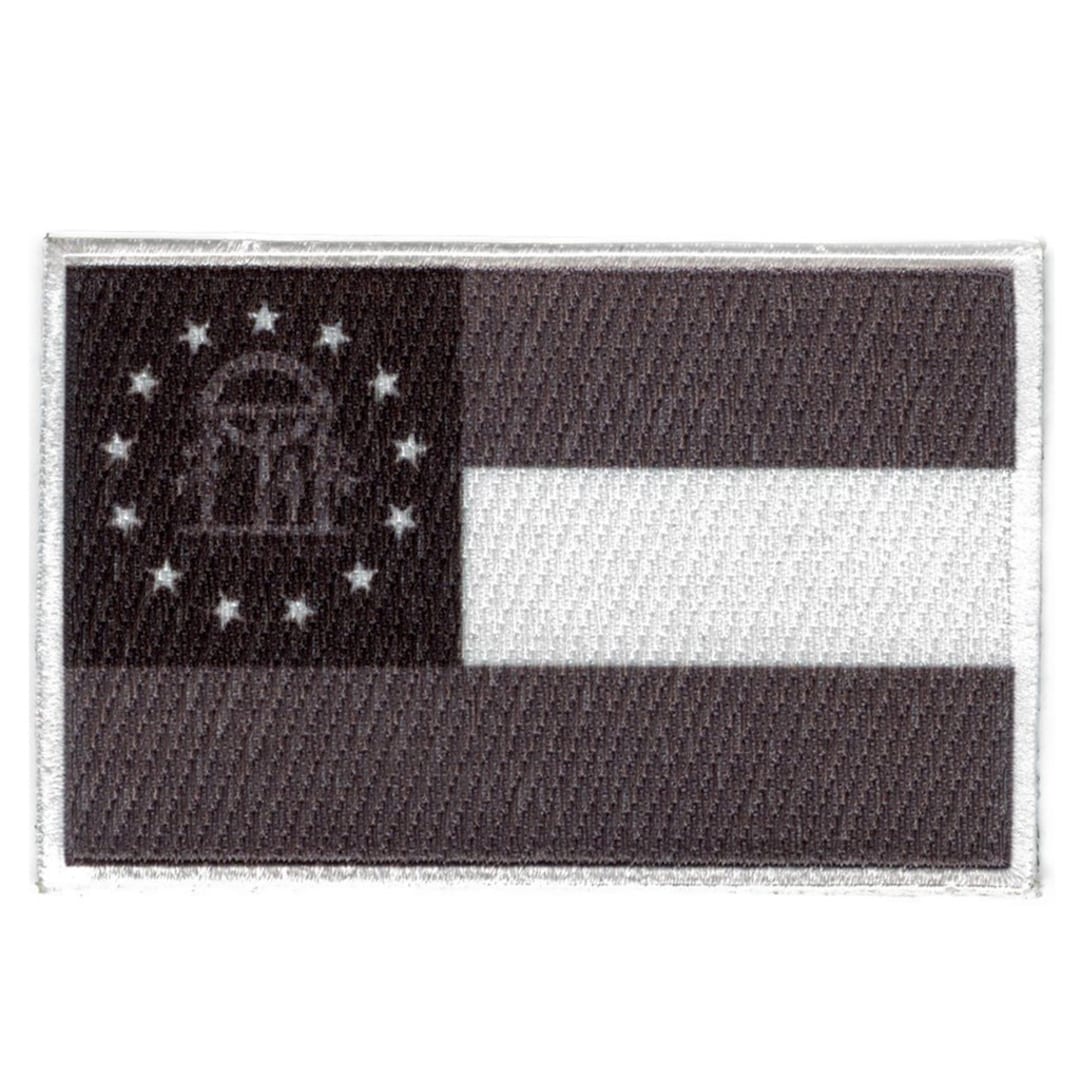 Georgia Patch State Flag Grayscale Embroidered Iron on AG2 - Etsy