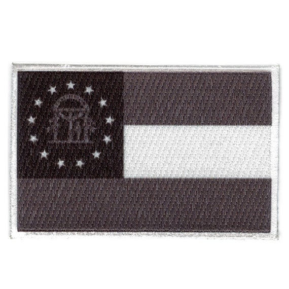 Georgia Patch State Flag Grayscale Embroidered Iron on FD6 - Etsy