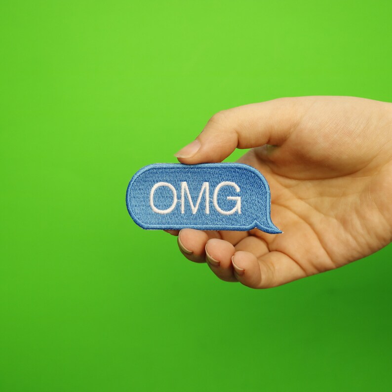 OMG Text Bubble Patch Message Embroidered Iron on BC4 - Etsy
