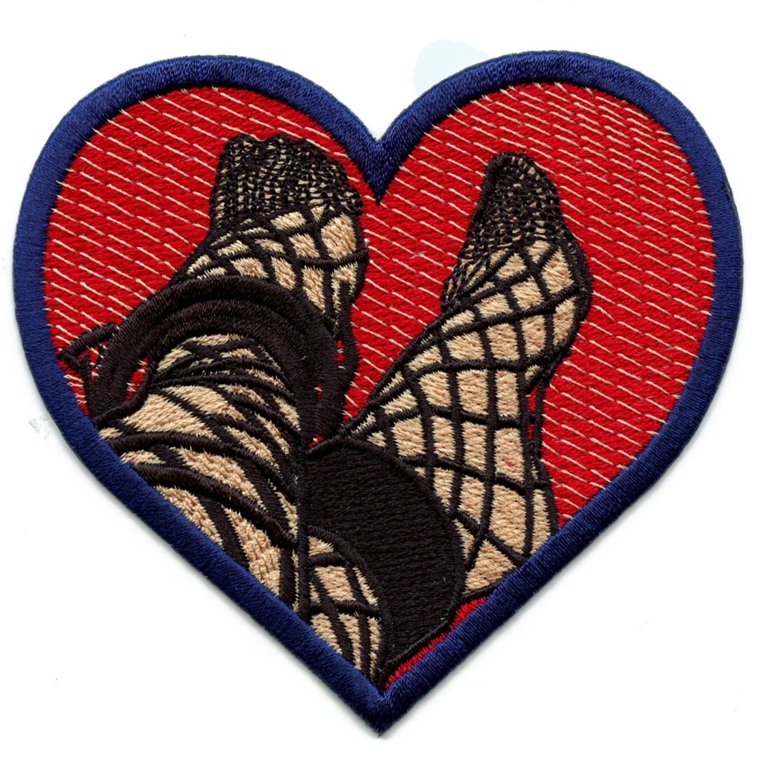 Bondage Red Heart Patch Kinky Fetish Feet Embroidered Iron on CC6 - Etsy