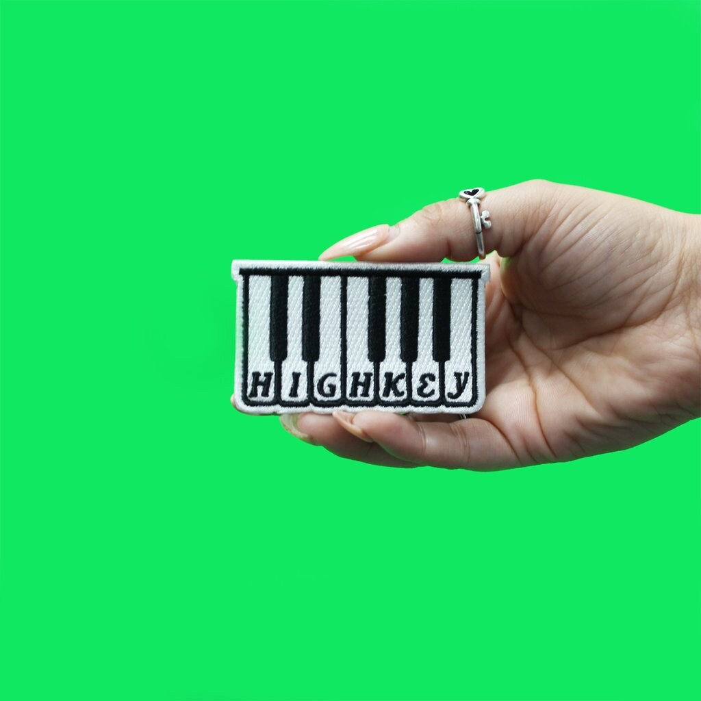 Highkey Patch Music Keyboard Embroidered Iron On EA4 | Etsy