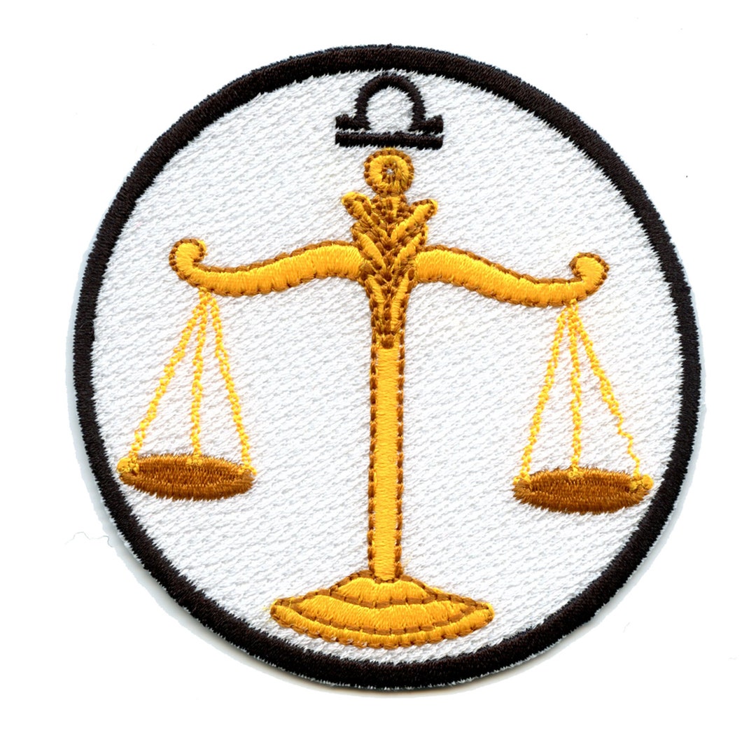 Libra Zodiac Sign Patch Horoscope Constellation Embroidered Iron on BF4 ...