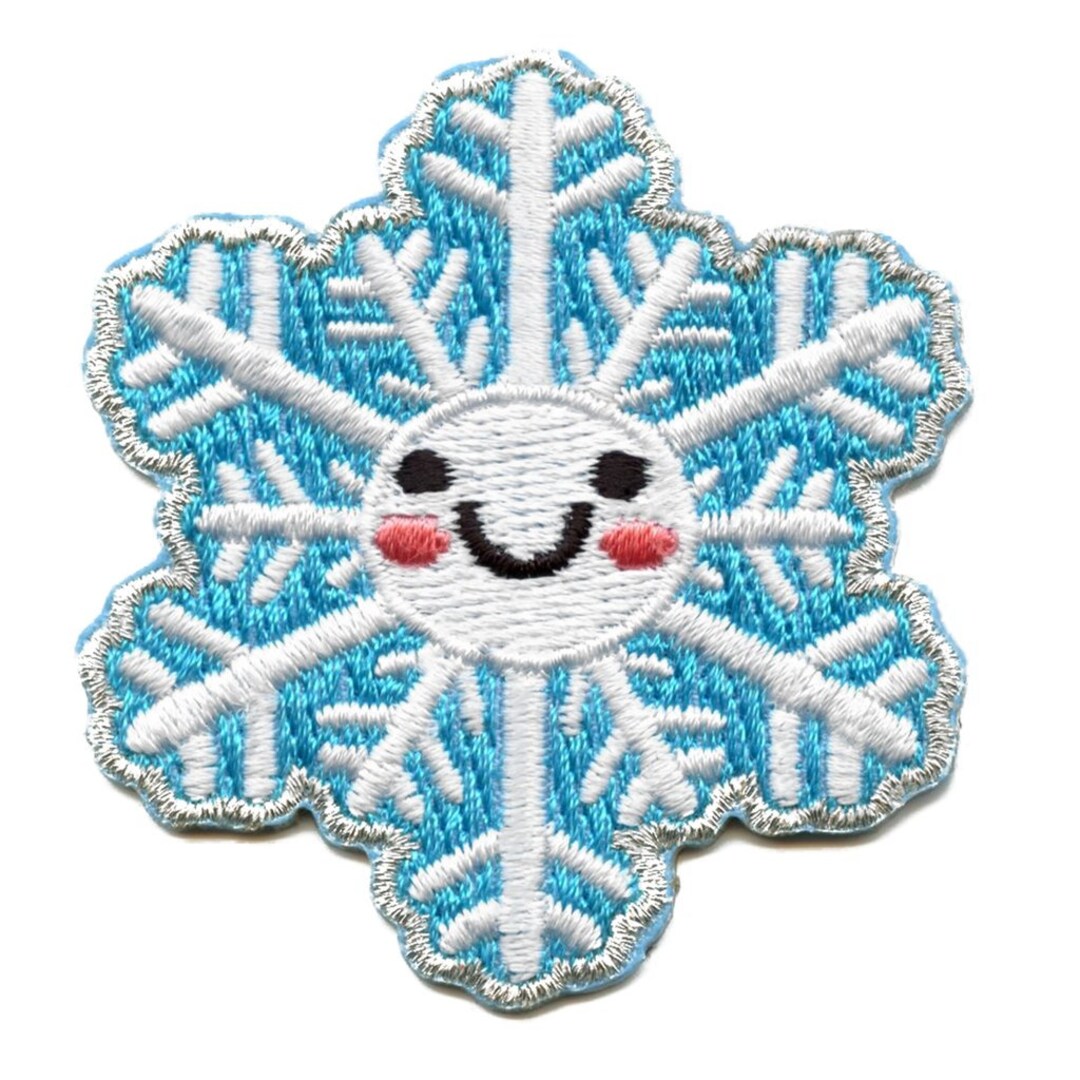 Kawaii Snowflake Patch Happy Ice Embroidered Iron on AB8 - Etsy