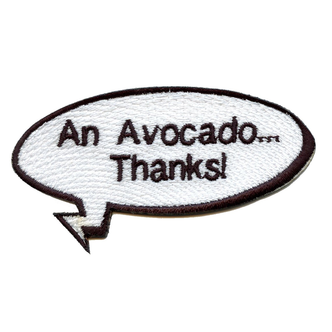 An Avocado Thanks Patch Word Bubble Kid Meme Embroidered | Etsy