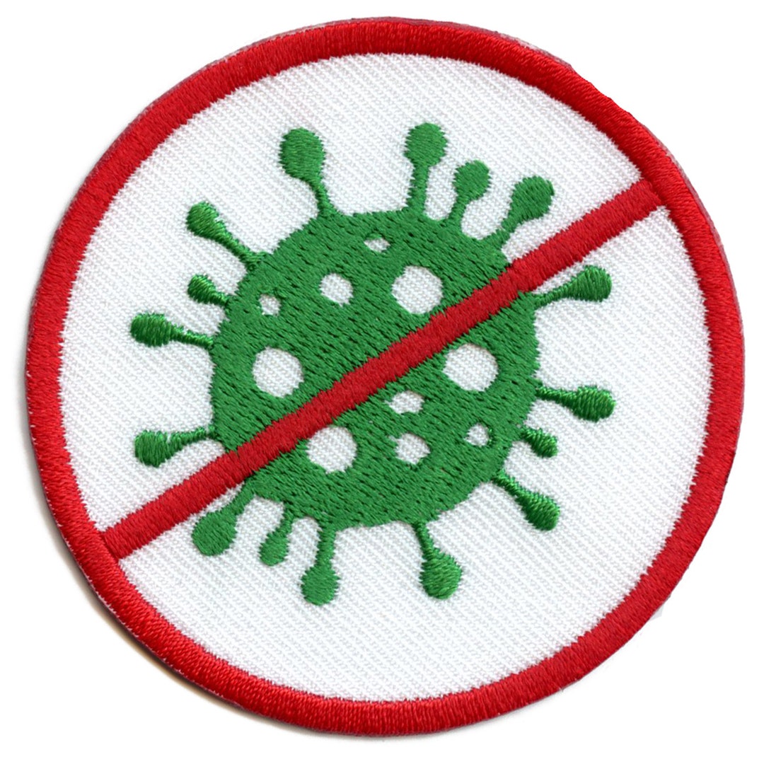 No Virus Allowed Sign Patch Safe Badge Iron on Embroidered BF3 - Etsy