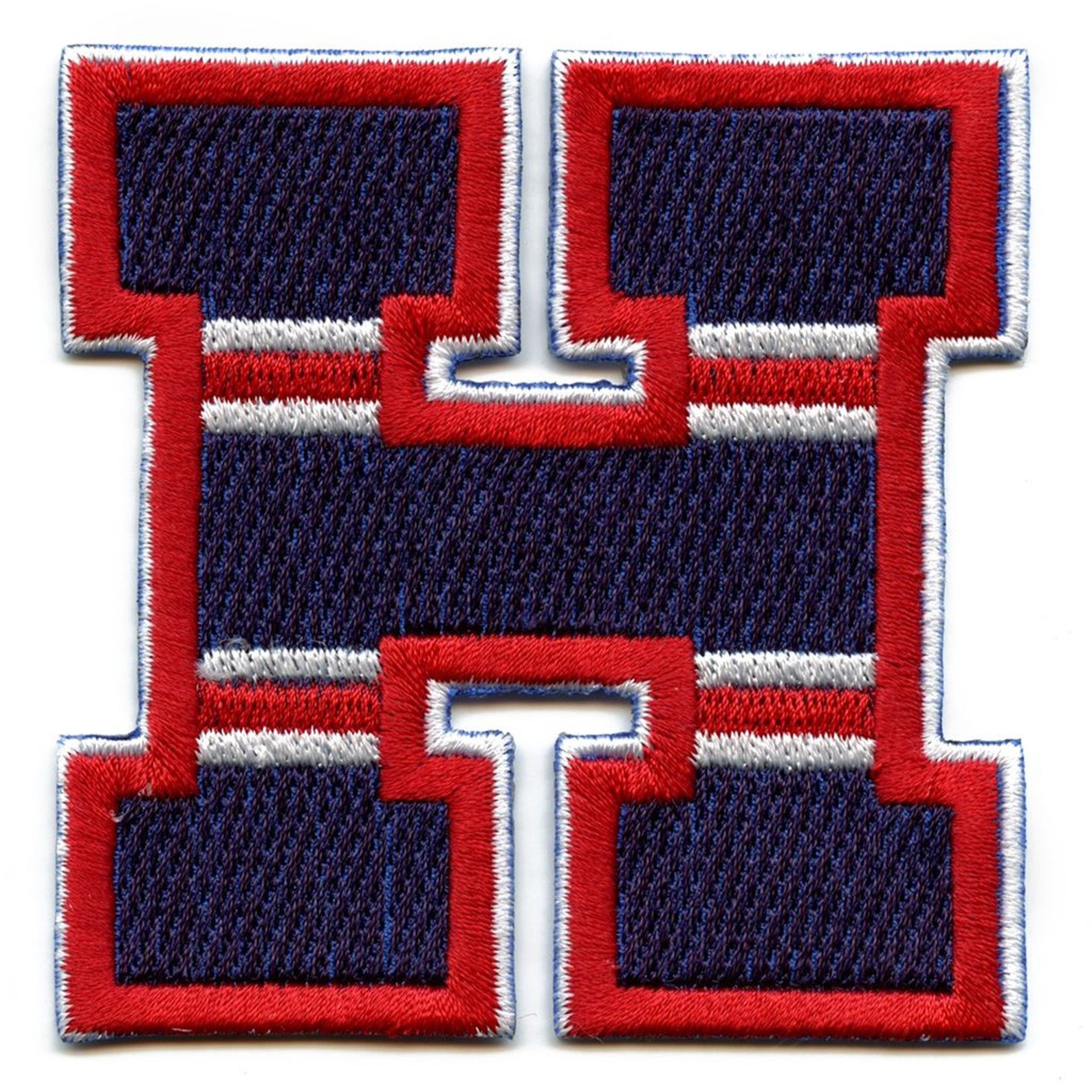 City of Houston "h" Logo Patch Football Jersey Parody Embroidered Iron ...