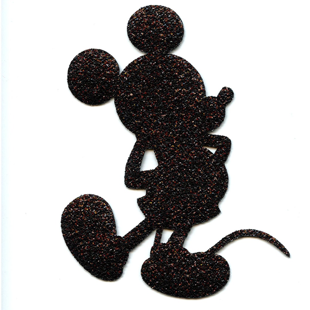 Officially Licensed Mickey Mouse Glitter Patch Disney Iron on Applique ...