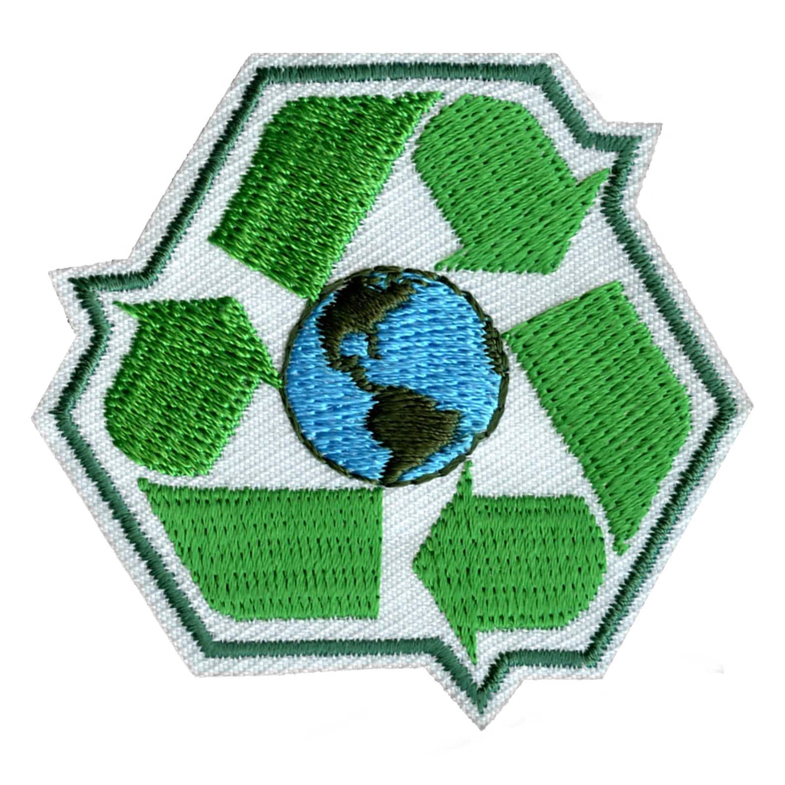 Go Green Recycling Patch Earth Embroidered Iron on EB4 - Etsy