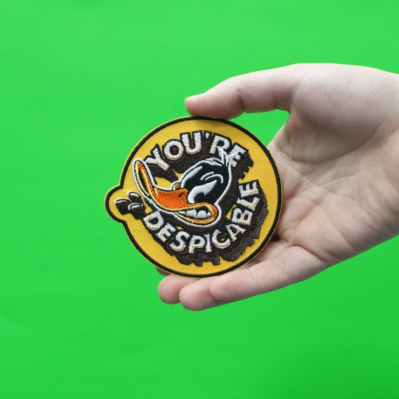 Official Daffy Duck You're Despicable Patch Round - Etsy