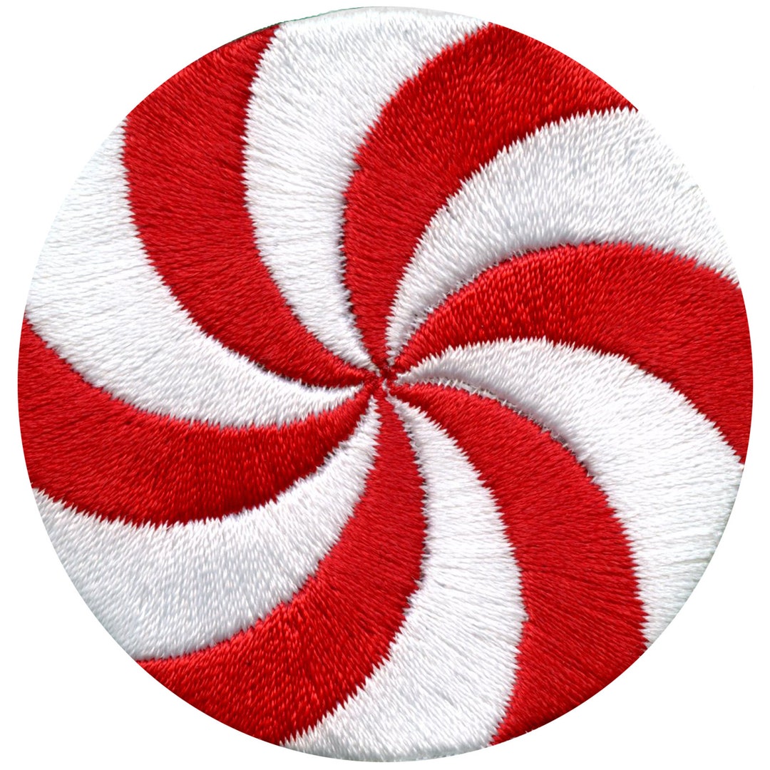 Peppermint Candy Swirl Patch Embroidered Iron on AB8 - Etsy