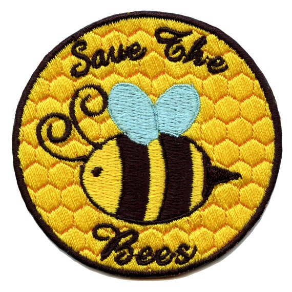 Save the Bees Patch Honey Farm Badge Embroidered Iron on BD4 | Etsy