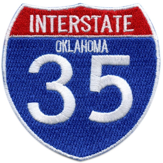 Oklahoma Interstate 35 Patch Freeway I-35 Sign Logo Iron On | Etsy