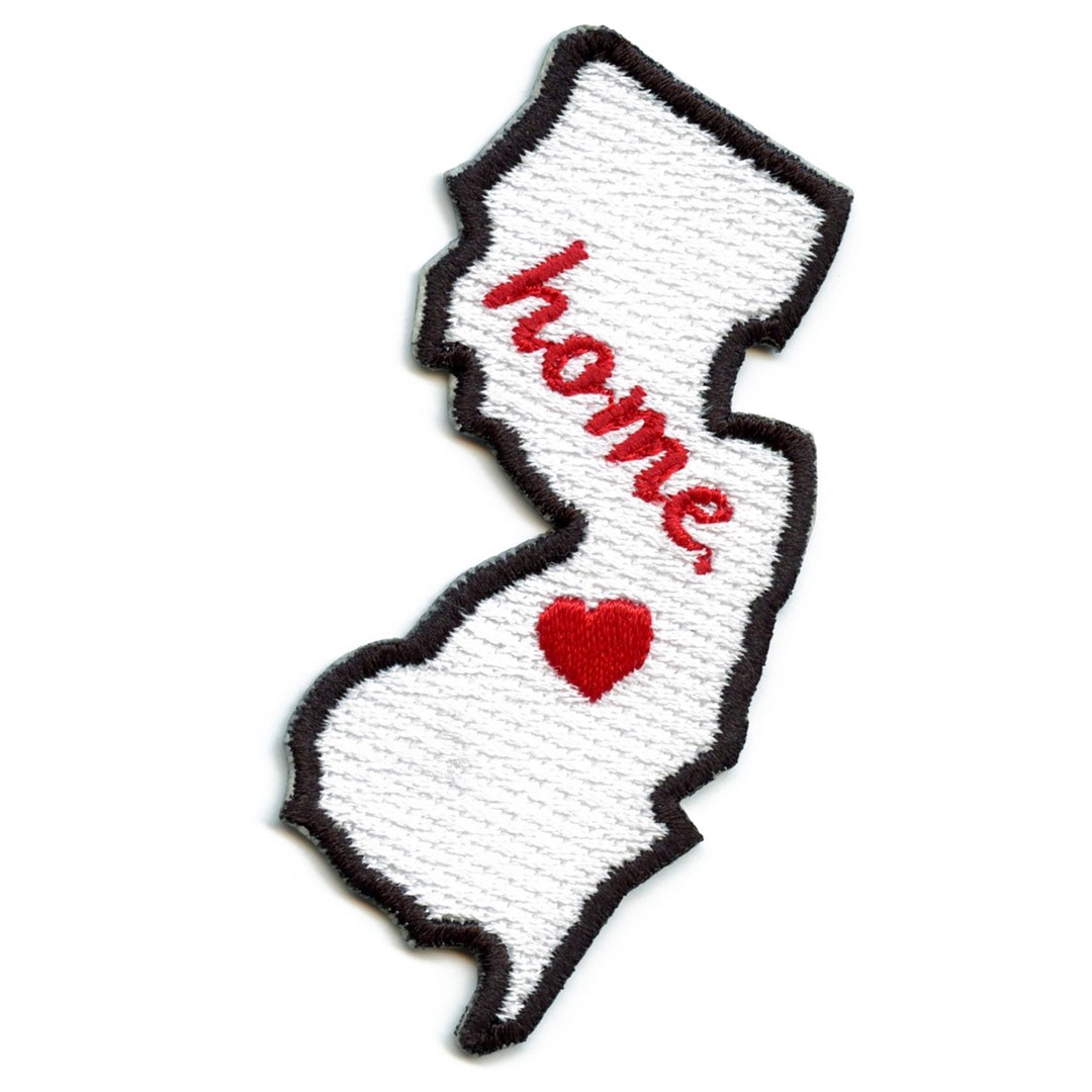 New Jersey Home State Embroidered Iron on Patch AH5 - Etsy