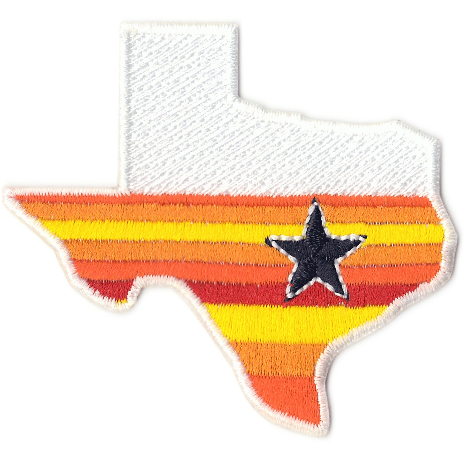 State of Texas Houston Star Patch Orange Rainbow Sign Iron on ...