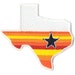 State of Texas Houston Star Patch Orange Rainbow Sign Iron on ...