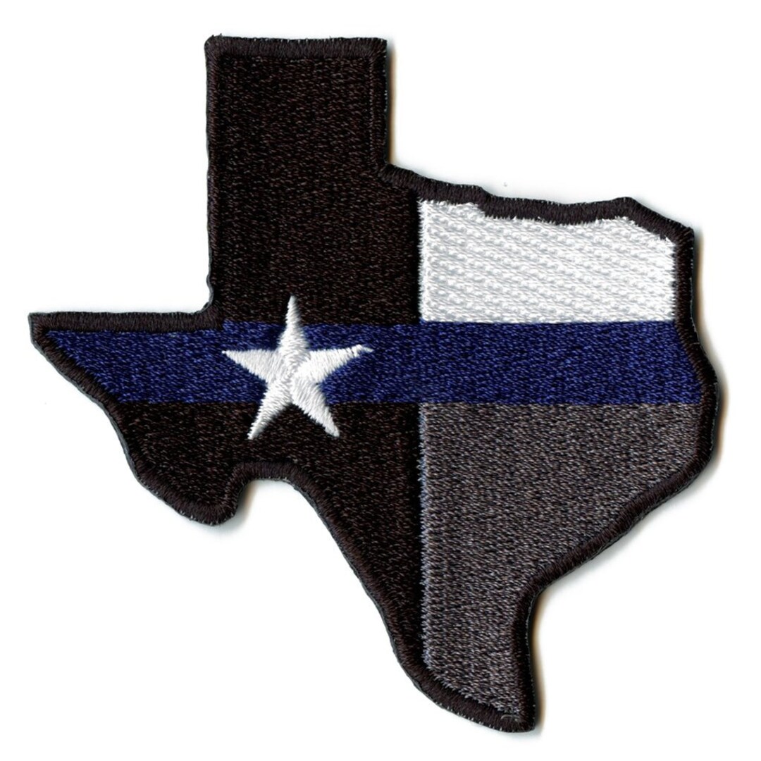 Blue Police Stripe State Patch Support Embroidered Iron on BG4 - Etsy