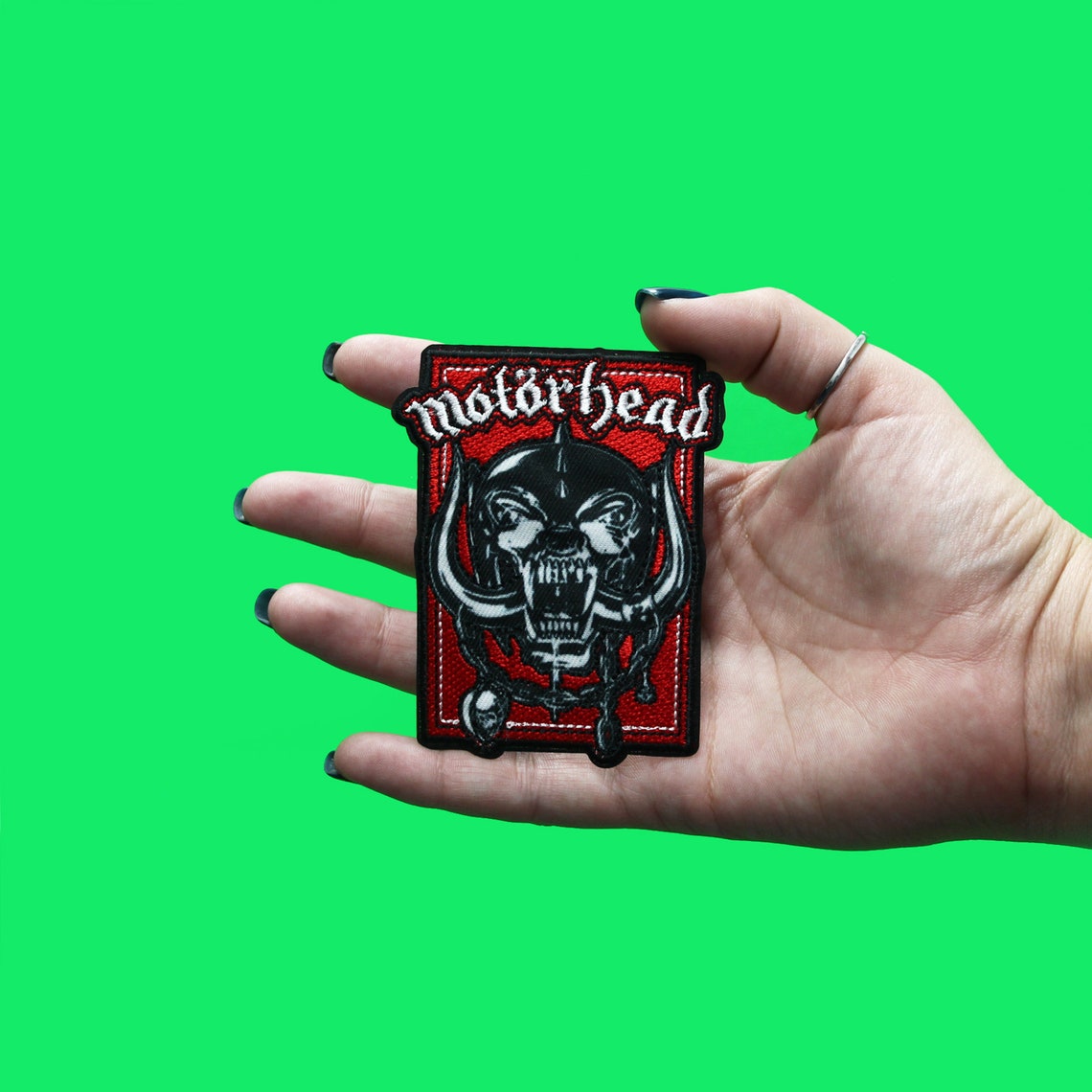 Motorhead Patch Red Snaggletooth Warpig Logo Embroidered Iron EH4 - Etsy