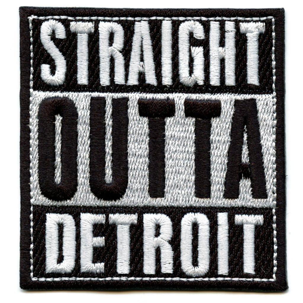 Straight Outta Detroit Patch Michigan City Embroidered Iron On | Etsy