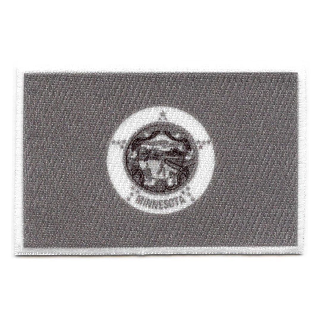 Minnesota Patch State Flag Grayscale Embroidered Iron on AH4 - Etsy