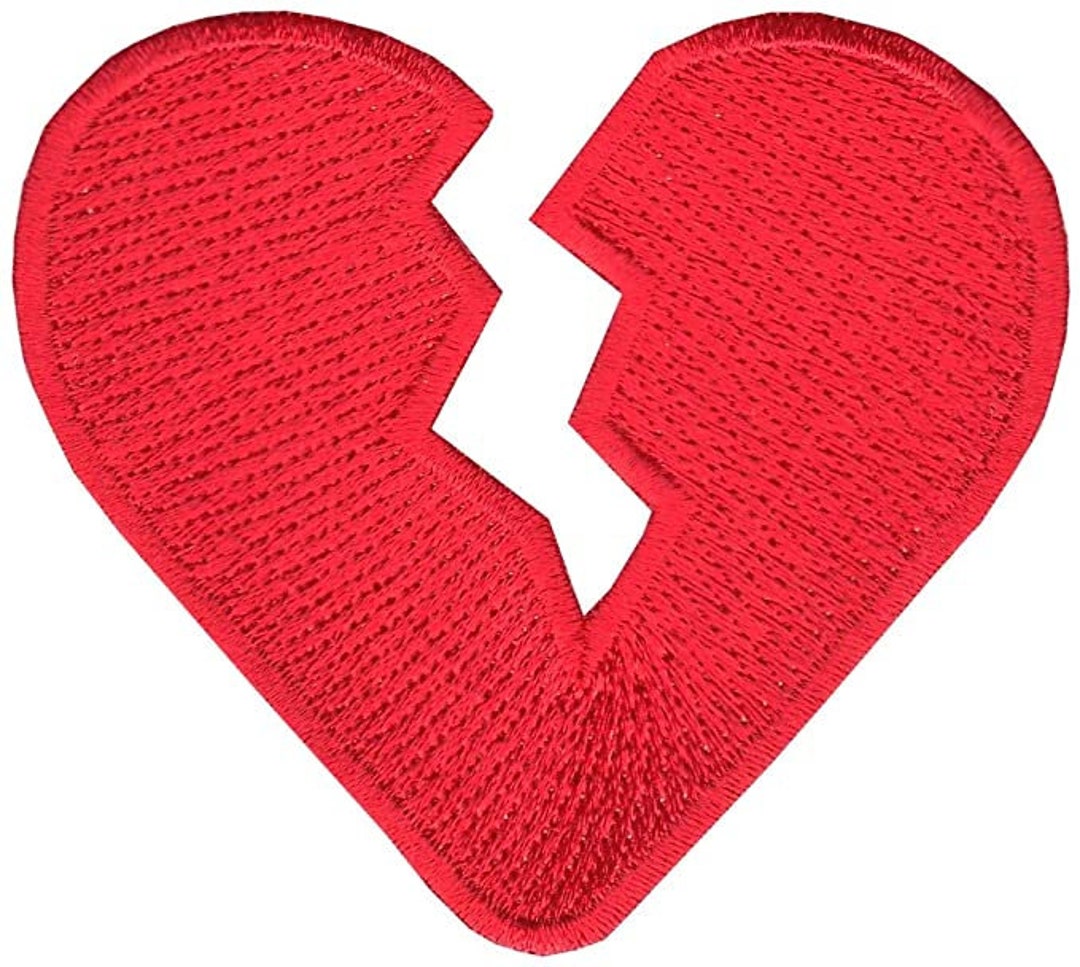Small Broken Heart Patch Love Embroidered Iron on AF7 - Etsy