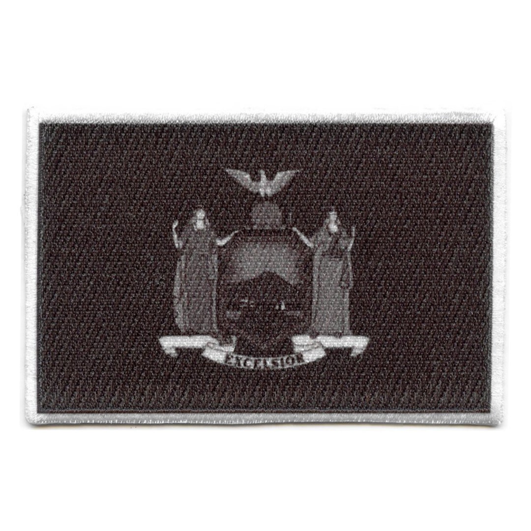 New York Patch State Flag Grayscale Embroidered Iron on AG6 - Etsy